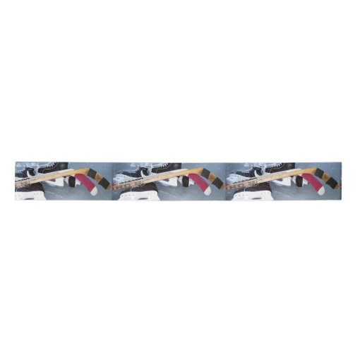 Ice Hockey Satin Ribbon | Zazzle