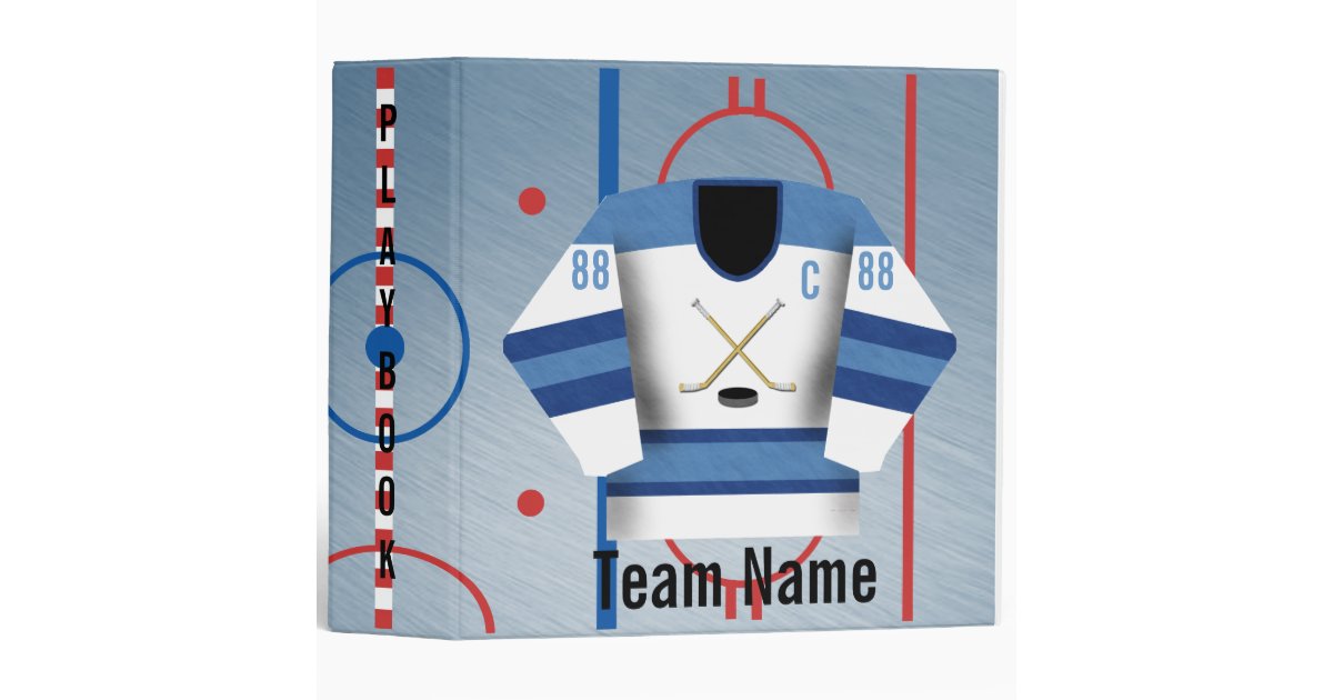 Ice Hockey Team Jersey Playbook Binder | Zazzle