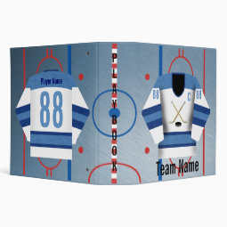 Ice Hockey Team Jersey Playbook Binder | Zazzle