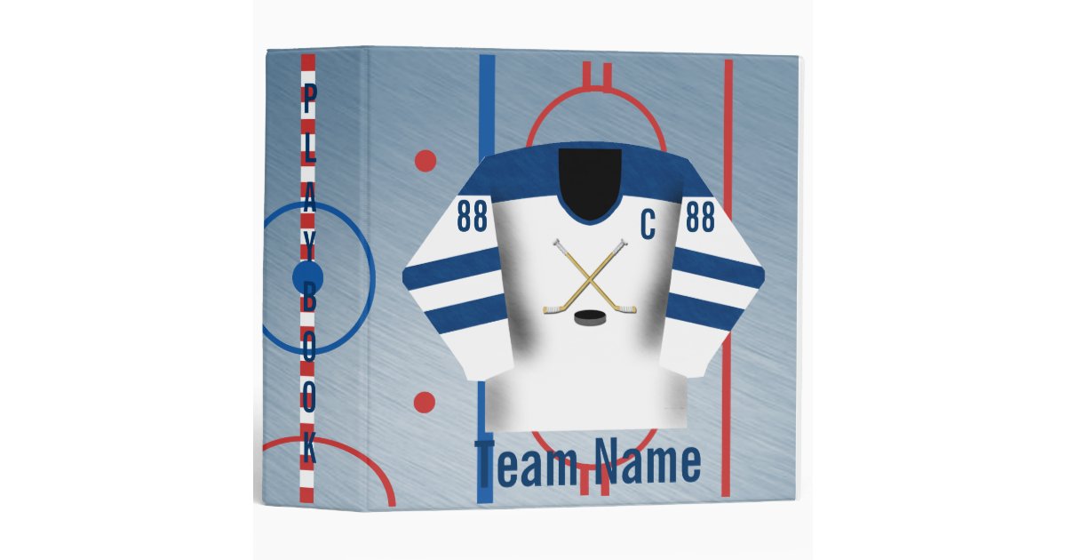 Ice Hockey Team Jersey Playbook Binder | Zazzle