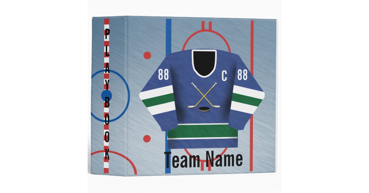 Ice Hockey Team Jersey Playbook Binder | Zazzle