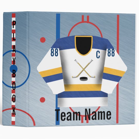 Ice Hockey Team Jersey Playbook Binder | Zazzle.com