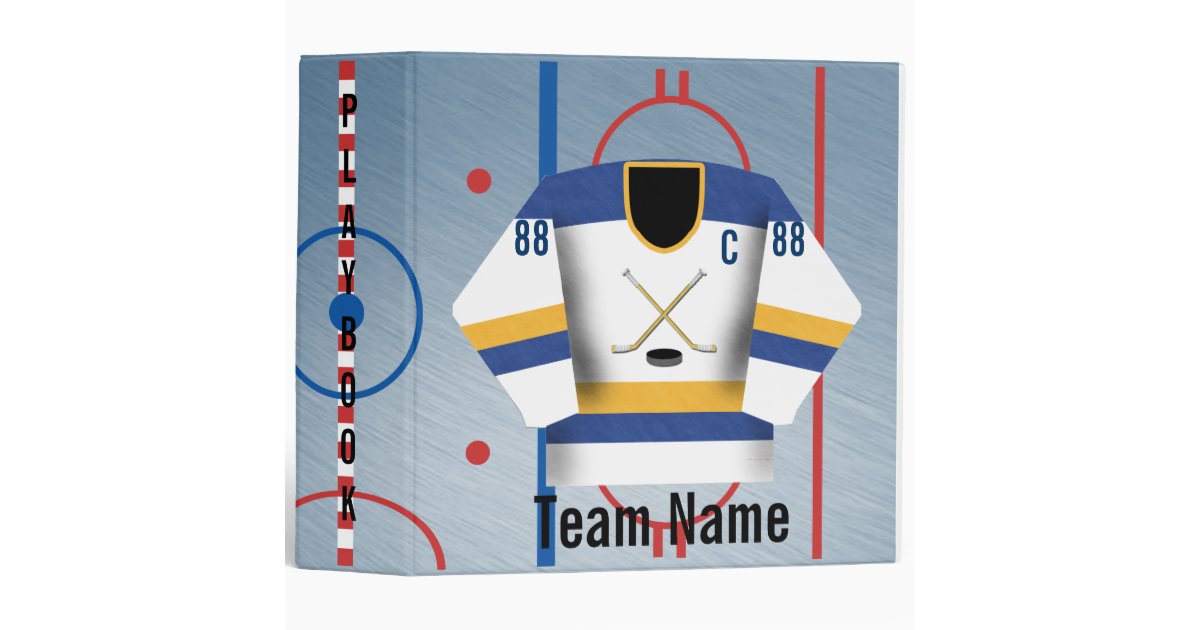 Ice Hockey Team Jersey Playbook Binder | Zazzle