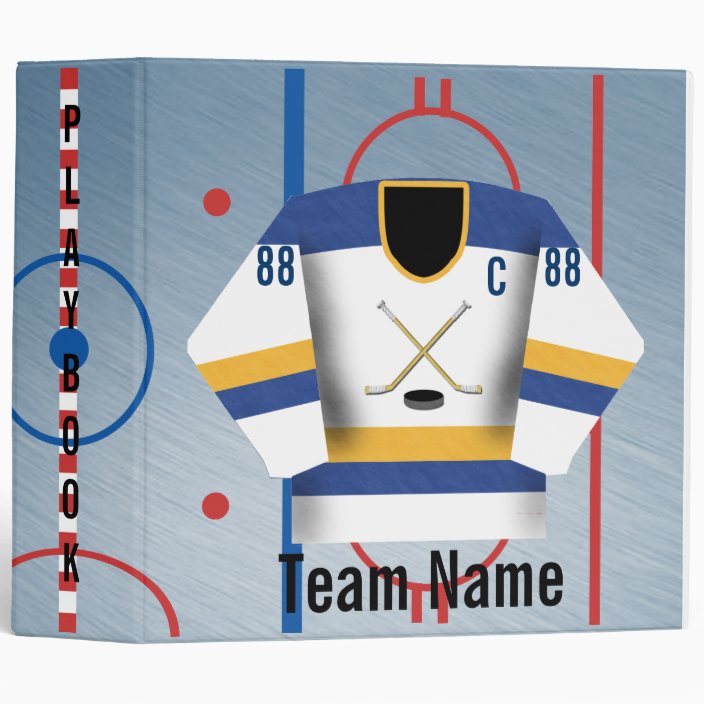 Ice Hockey Team Jersey Playbook Binder | Zazzle.com