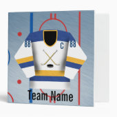 Ice Hockey Team Jersey Playbook Binder | Zazzle