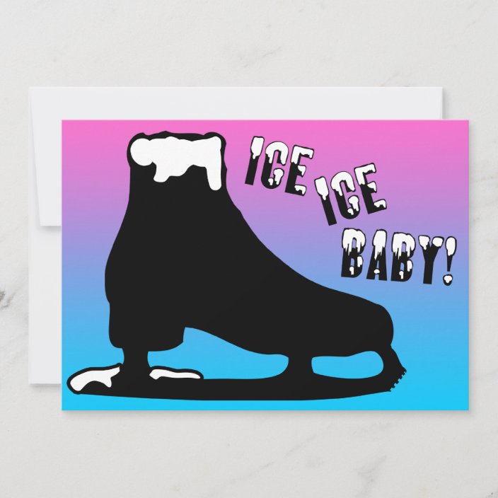 ice ice baby : ice skating party invitation | Zazzle.com