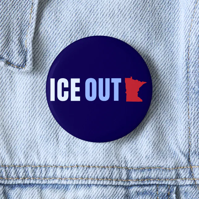 ICE OUT Anti Trump Button | Zazzle