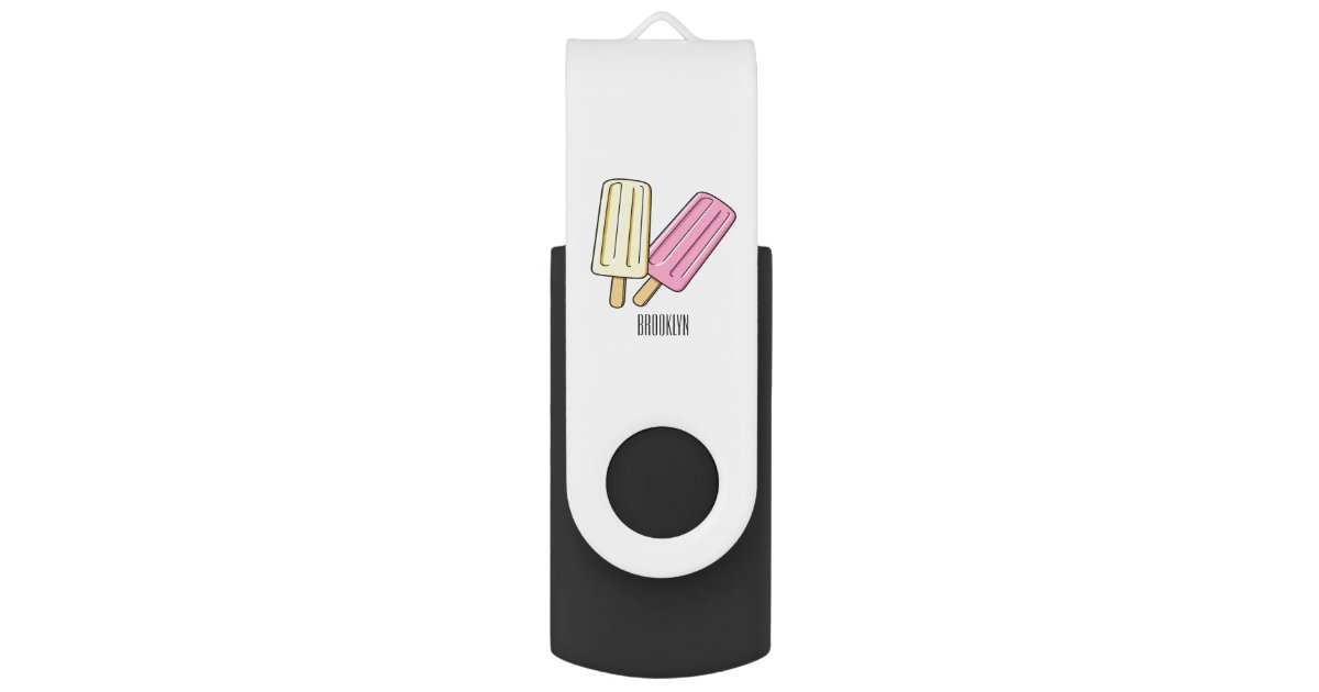 Ice pop cartoon illustration flash drive | Zazzle