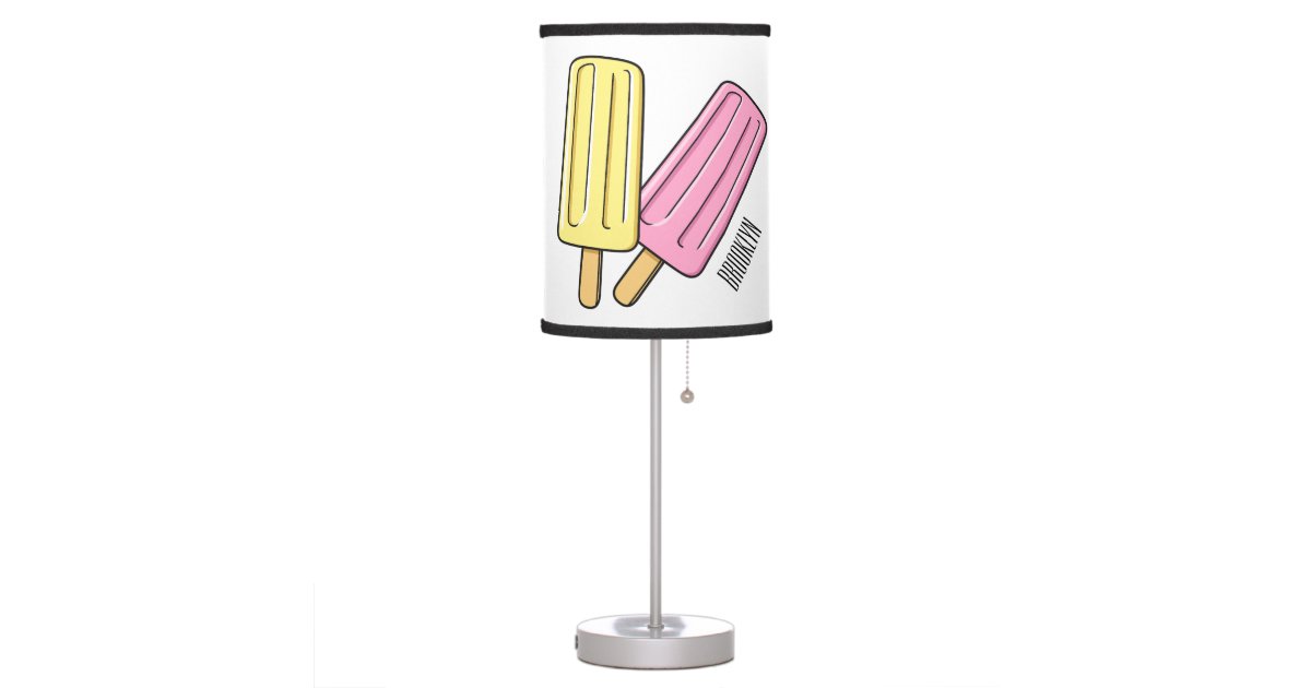 Ice pop cartoon illustration table lamp | Zazzle