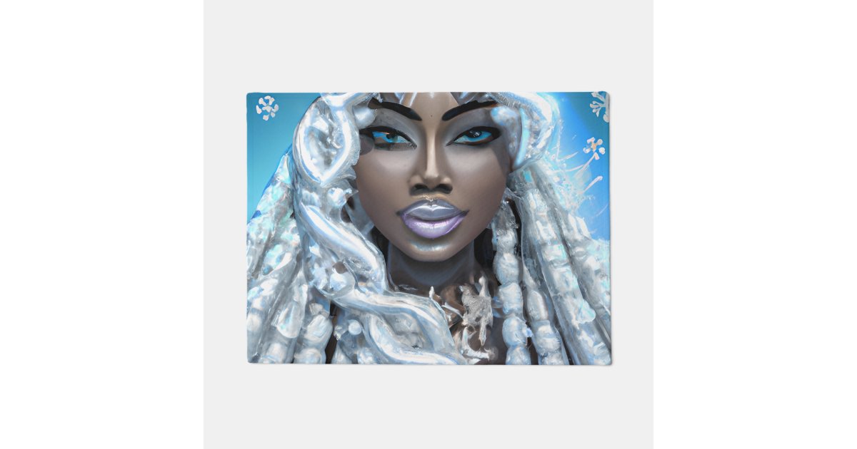 Ice Queen Melanin Women Black Girl Magic Sista Sis Doormat | Zazzle