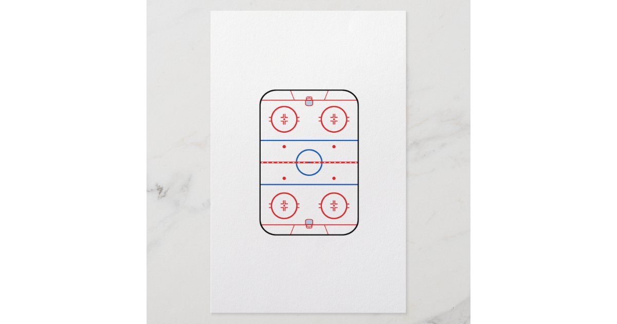 Ice Rink Diagram Hockey Game Companion Flyer | Zazzle