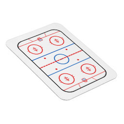 Ice Rink Diagram Hockey Game Companion Magnet | Zazzle