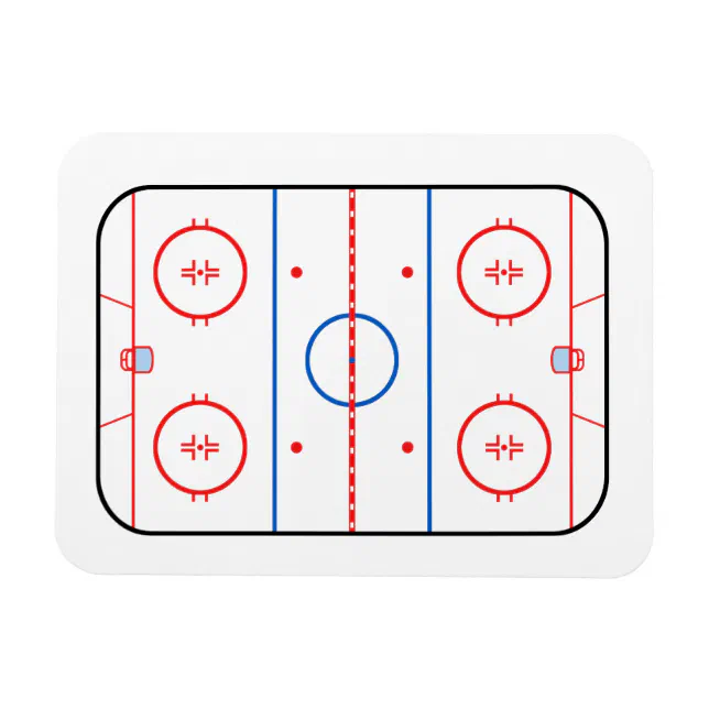 Ice Rink Diagram Hockey Game Companion Magnet | Zazzle