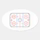 Ice Rink Diagram Hockey Game Companion Oval Sticker | Zazzle