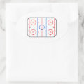 Ice Rink Diagram Hockey Game Companion Oval Sticker | Zazzle