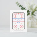 Ice Rink Diagram Hockey Game Companion Postcard | Zazzle