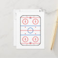 Ice Rink Diagram Hockey Game Companion Postcard | Zazzle