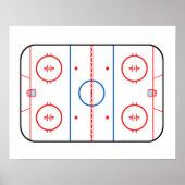 Ice Rink Diagram Hockey Game Companion Poster | Zazzle