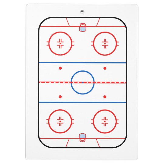 Ice Rink Diagram Hockey Game Design Clipboard | Zazzle.com