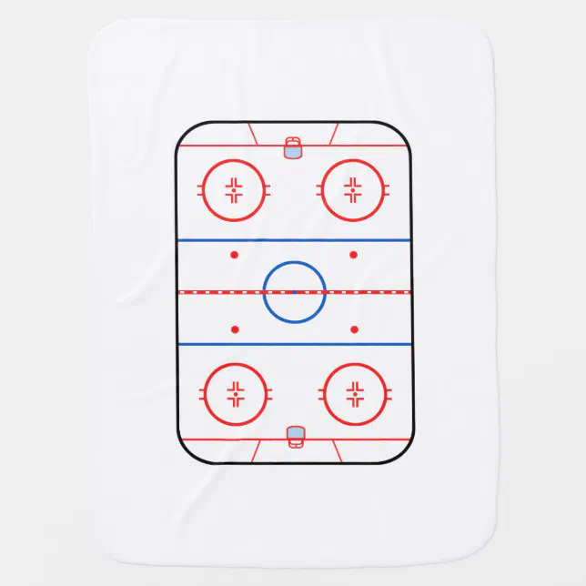Ice Rink Diagram Hockey Game Graphic Receiving Blanket | Zazzle