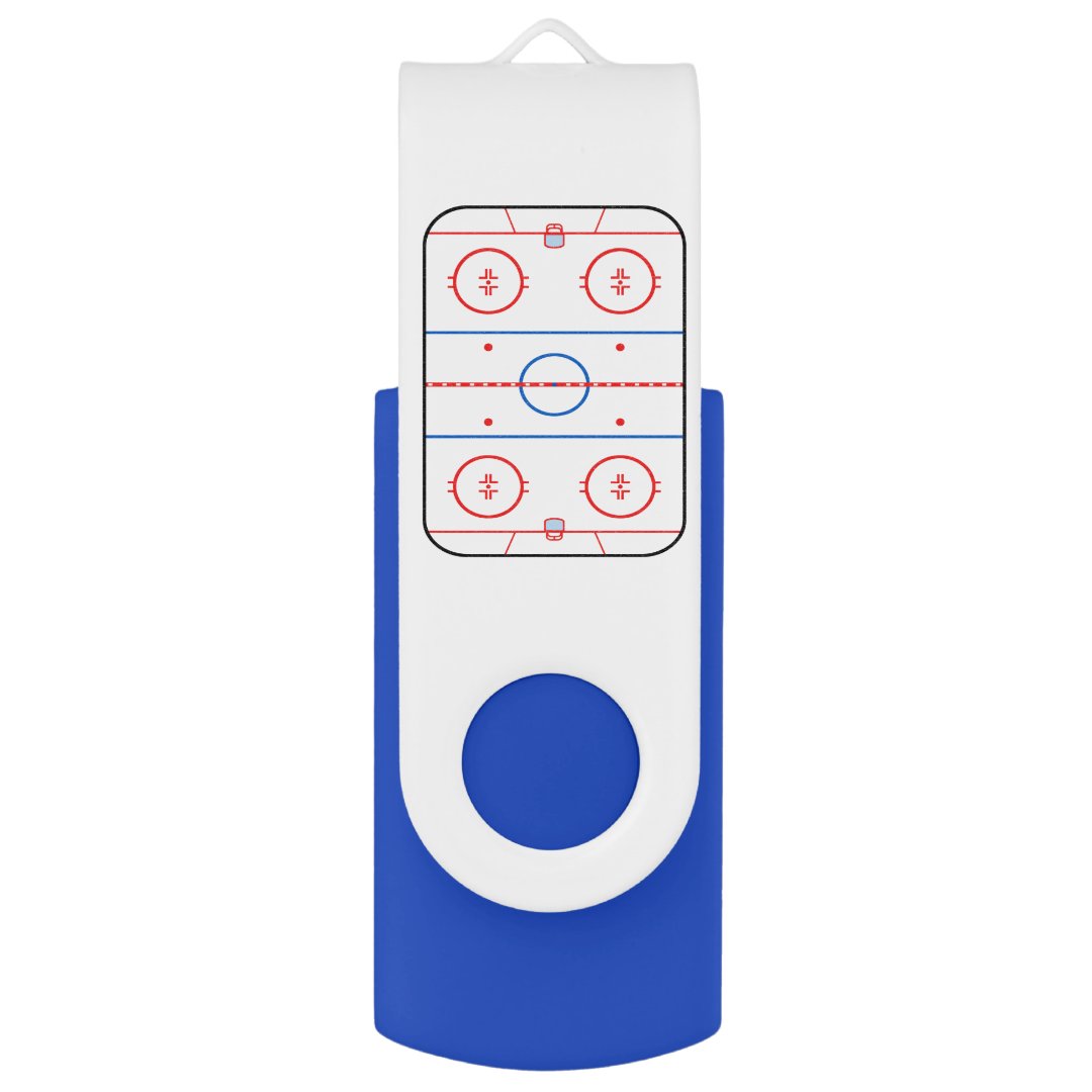 Ice Rink Diagram Hockey Game Style USB Flash Drive | Zazzle