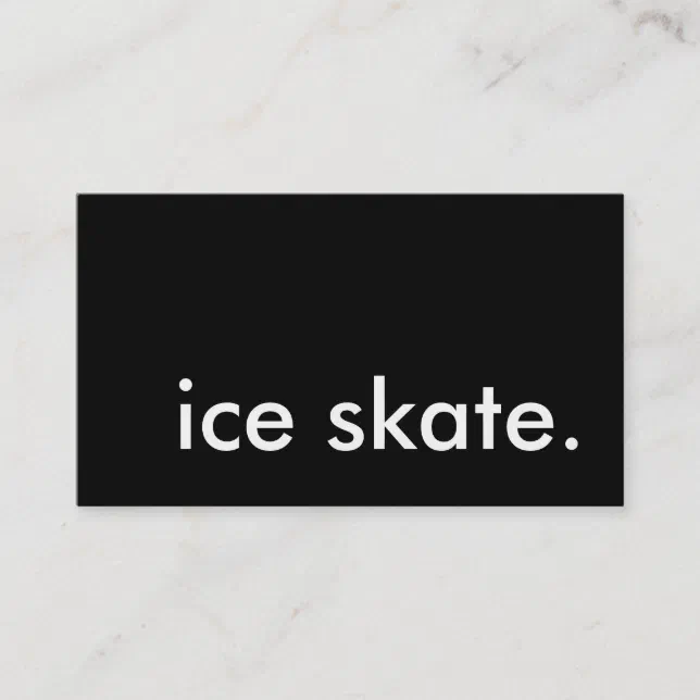 ice skate. business card | Zazzle