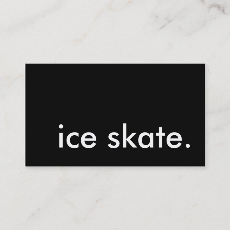 ice skate. business card | Zazzle