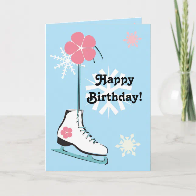 Ice Skate Card | Zazzle