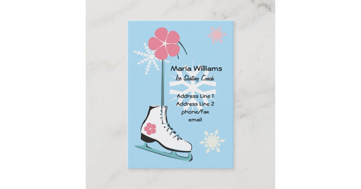 Ice Skate Profile Card | Zazzle
