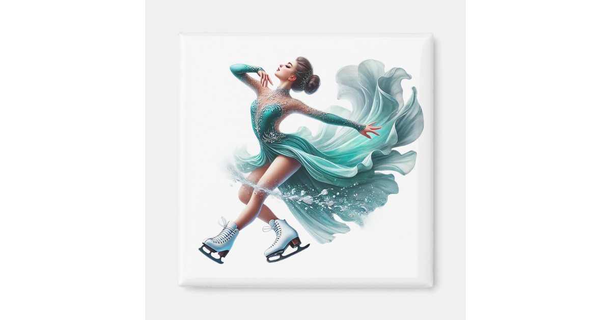 Ice Skater Magnet | Zazzle