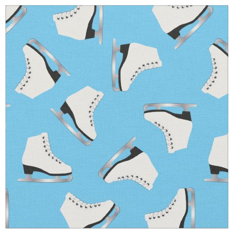 Pink Figure Skating Pattern Fabric | Zazzle