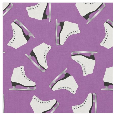 Pink Figure Skating Pattern Fabric | Zazzle