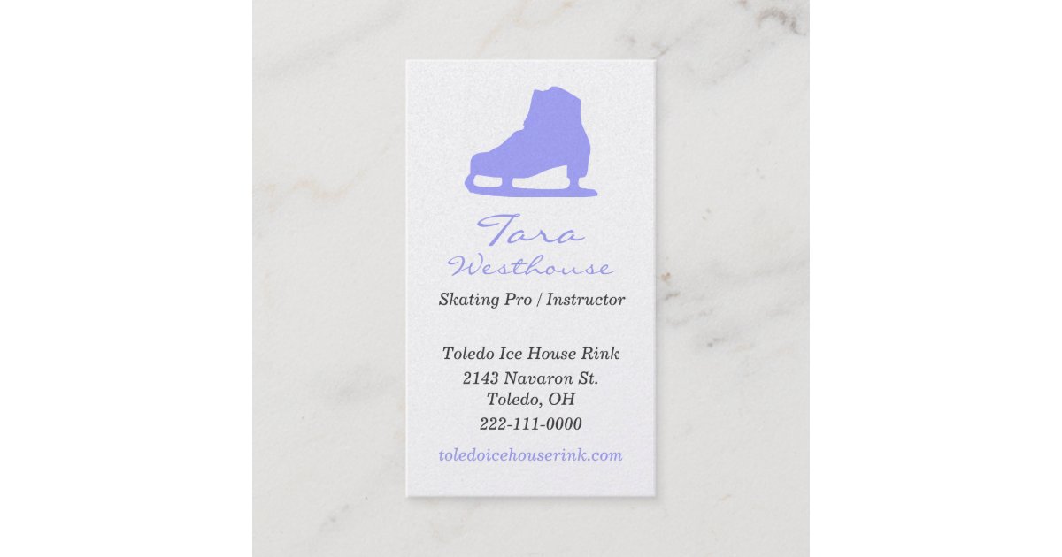 Ice Skating Business Card | Zazzle