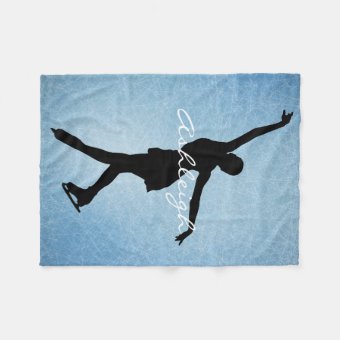 Ice Skating Figure Skating Design Fleece Blanket | Zazzle