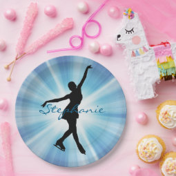Ice Skating/Figure Skating Paper Party Plate | Zazzle