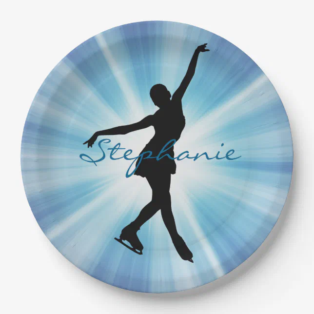 Ice Skating/Figure Skating Paper Party Plate | Zazzle
