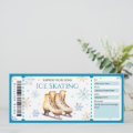 Ice Skating Gift Certificate Ticket Invitation | Zazzle