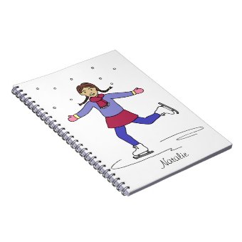 Ice Skating Girl Figure Skater Notebook | Zazzle
