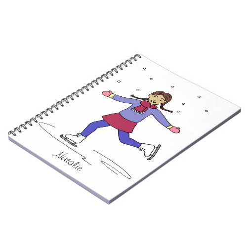 Ice Skating Girl Figure Skater Notebook | Zazzle