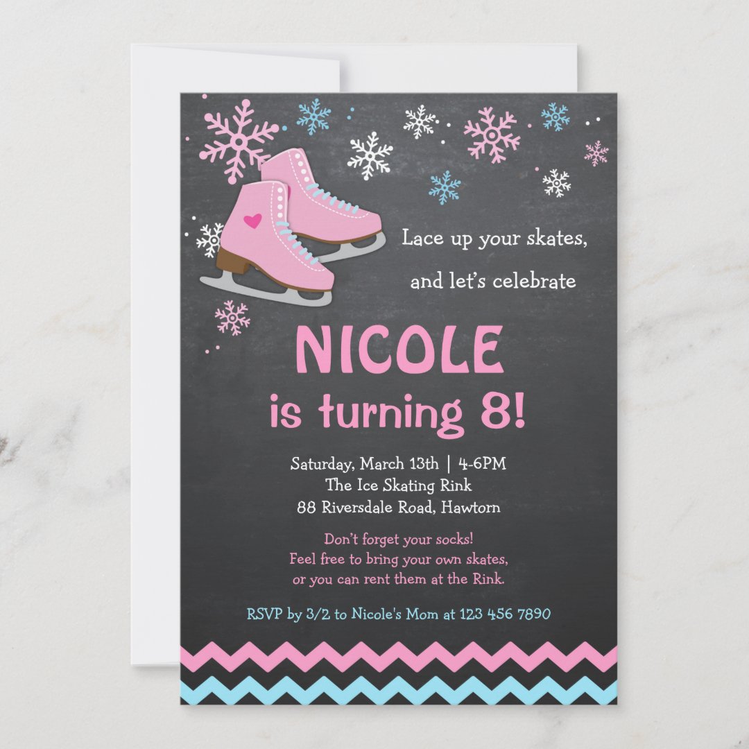 Ice Skating Invitation / Ice Skating Invite | Zazzle