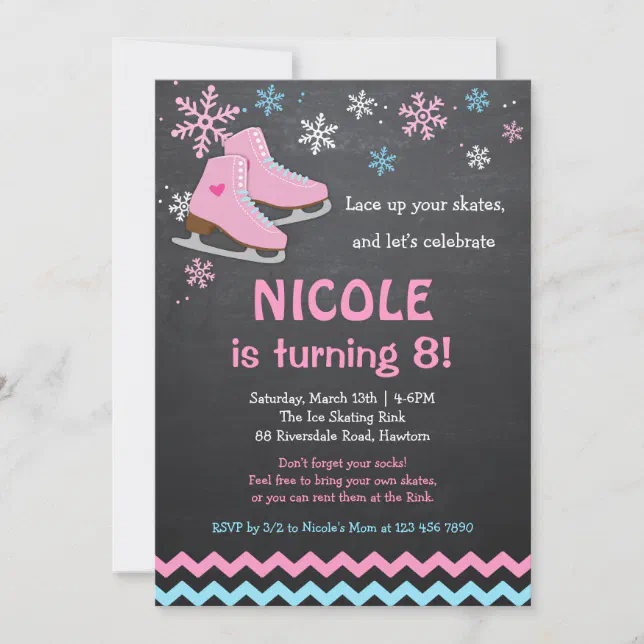 Ice Skating Invitation / Ice Skating Invite | Zazzle