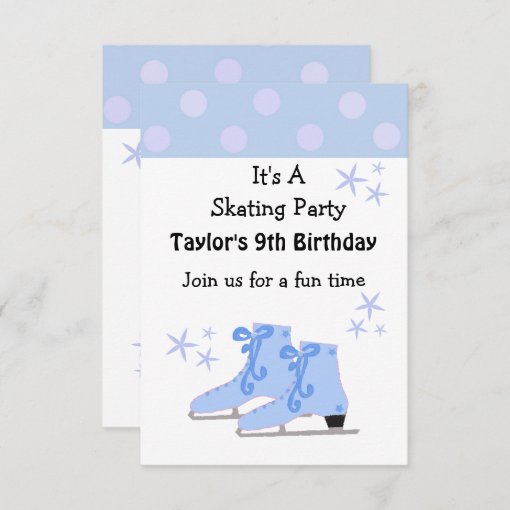 Ice Skating Party Invitation | Zazzle