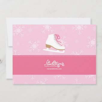 Ice Skating Party Invitations - Pink | Zazzle