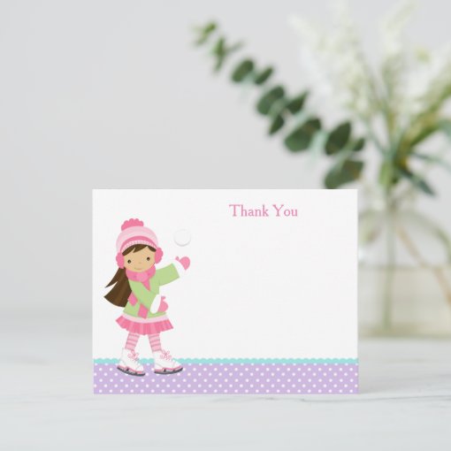 Ice Skating Thank You Cards | Zazzle