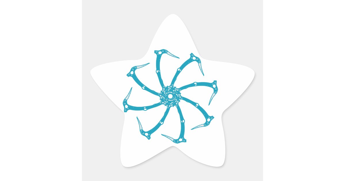 Ice Tool Spindle Star Sticker | Zazzle