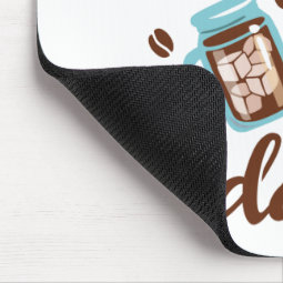 Iced Coffee Addict Mouse Pad | Zazzle