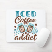 Iced Coffee Addict Mouse Pad | Zazzle