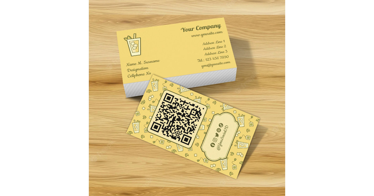 Iced Tea Business Card | Zazzle