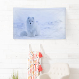 Iceland Arctic Fox Banner | Zazzle