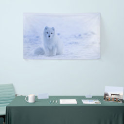 Iceland Arctic Fox Banner | Zazzle